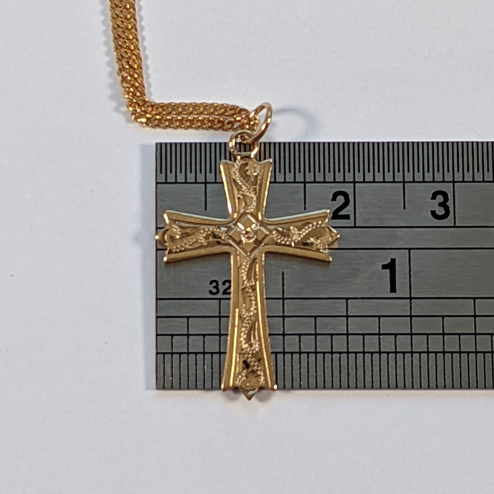9ct Gold Chain & Cross Pendant - Own4Less